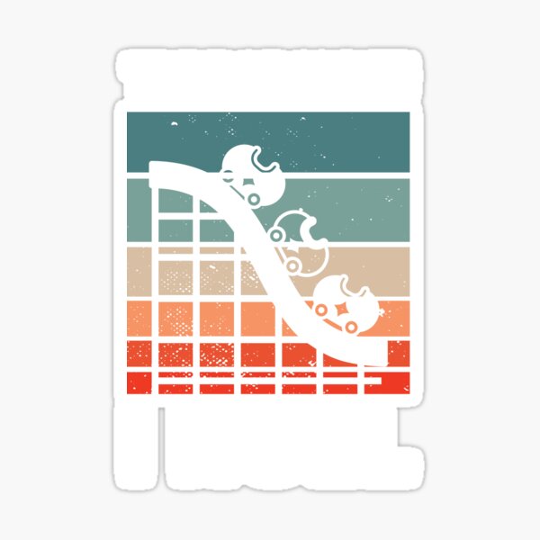 "Roller coaster Gifts for a Roller coaster Fan" Sticker by THaDesign ...