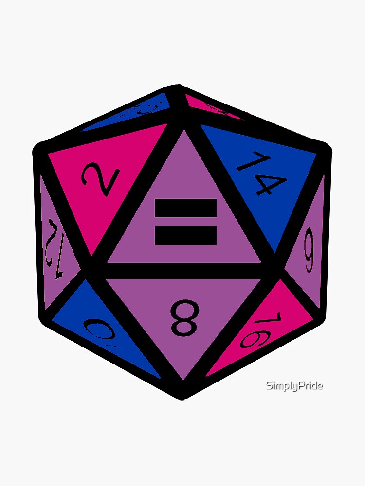 "Bi Pride Dice " Sticker for Sale by SimplyPride | Redbubble