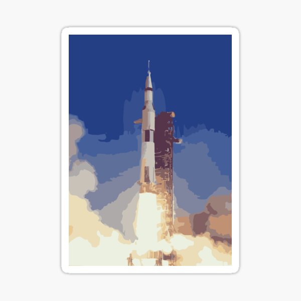 "Apollo Launch" Sticker for Sale by FueledByPassion | Redbubble