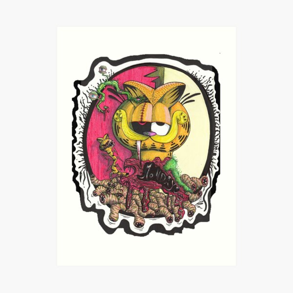 "Gorefield Garfield" Art Print by Basiasiasia | Redbubble