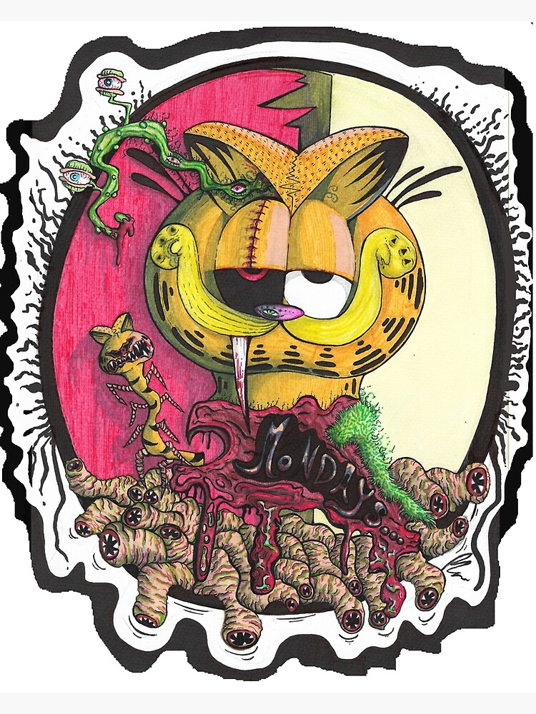 "Gorefield Garfield" Art Print by Basiasiasia | Redbubble