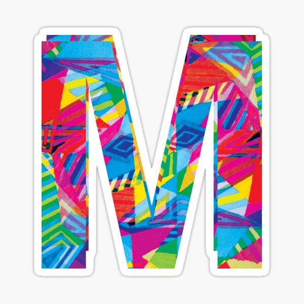 "Fun Letter - M" Sticker for Sale by Winterrr | Redbubble