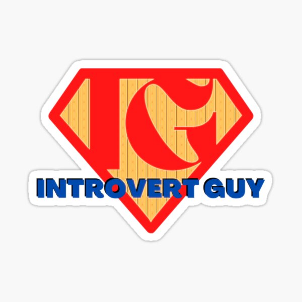 "Copy of Introvert Guy Logo" Sticker for Sale by KGunz | Redbubble