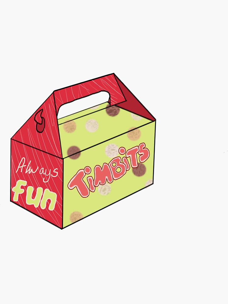 "Box of timbits" Sticker for Sale by rara8989 | Redbubble