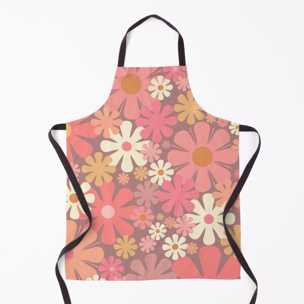 70s Floral Retro Style Apron Cleaning Supplies Home & Living Aprons ...
