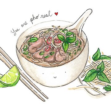 "You are pho real! " Sticker for Sale by DuryLuong | Redbubble