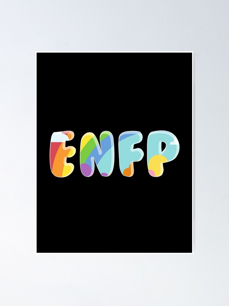 "ENFP (Rainbow Colors) (MBTI Merch)" Poster by lamweixing | Redbubble