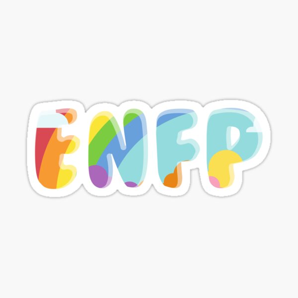 "ENFP (Rainbow Colors) (MBTI Merch)" Sticker for Sale by lamweixing ...