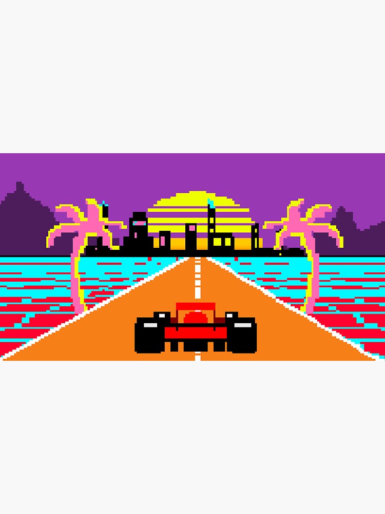 "Retro City" Sticker by PadmePanda | Redbubble