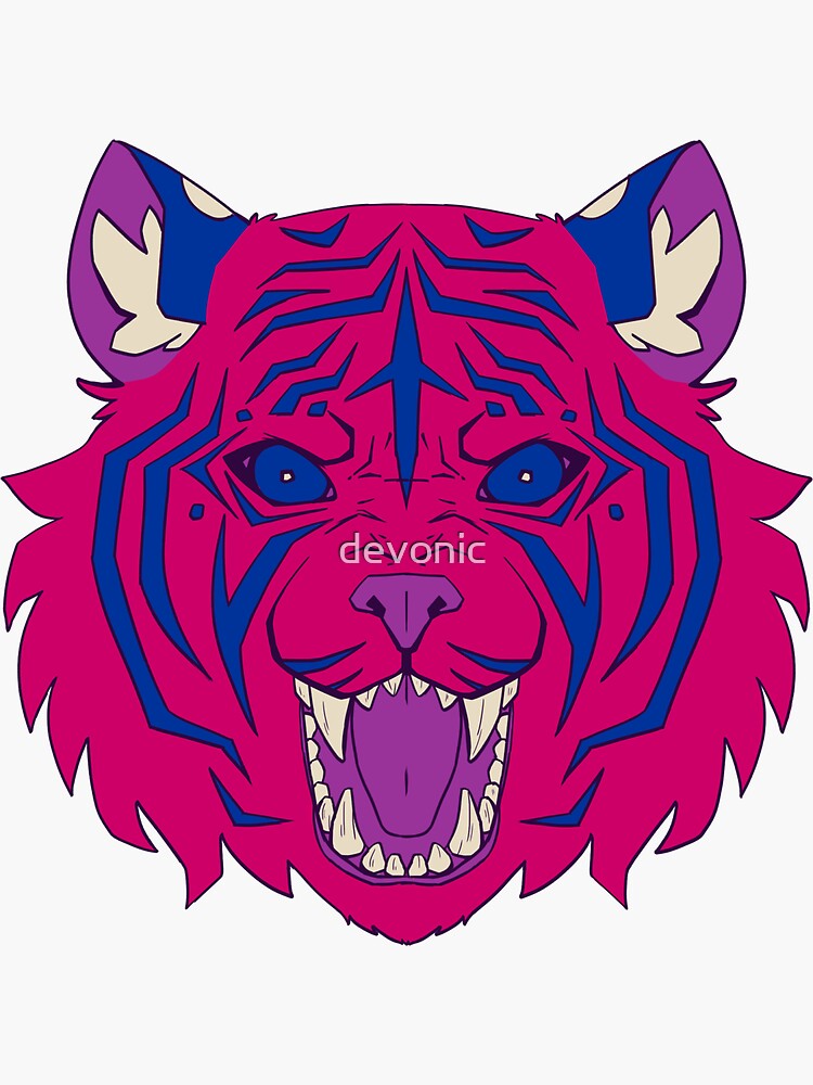 "Bi Pride Tiger" Sticker for Sale by devonic | Redbubble