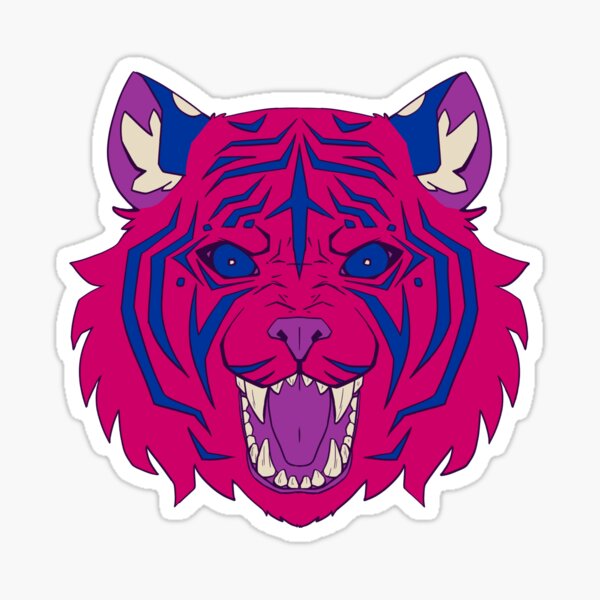 "Bi Pride Tiger" Sticker for Sale by devonic | Redbubble