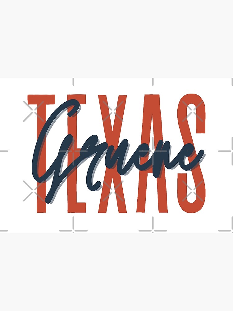 "Gruene Texas // Script Design // State Flag Colors" Poster by ...