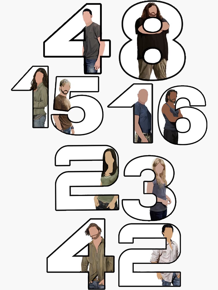"Lost numbers " Sticker for Sale by swanspirate520 | Redbubble