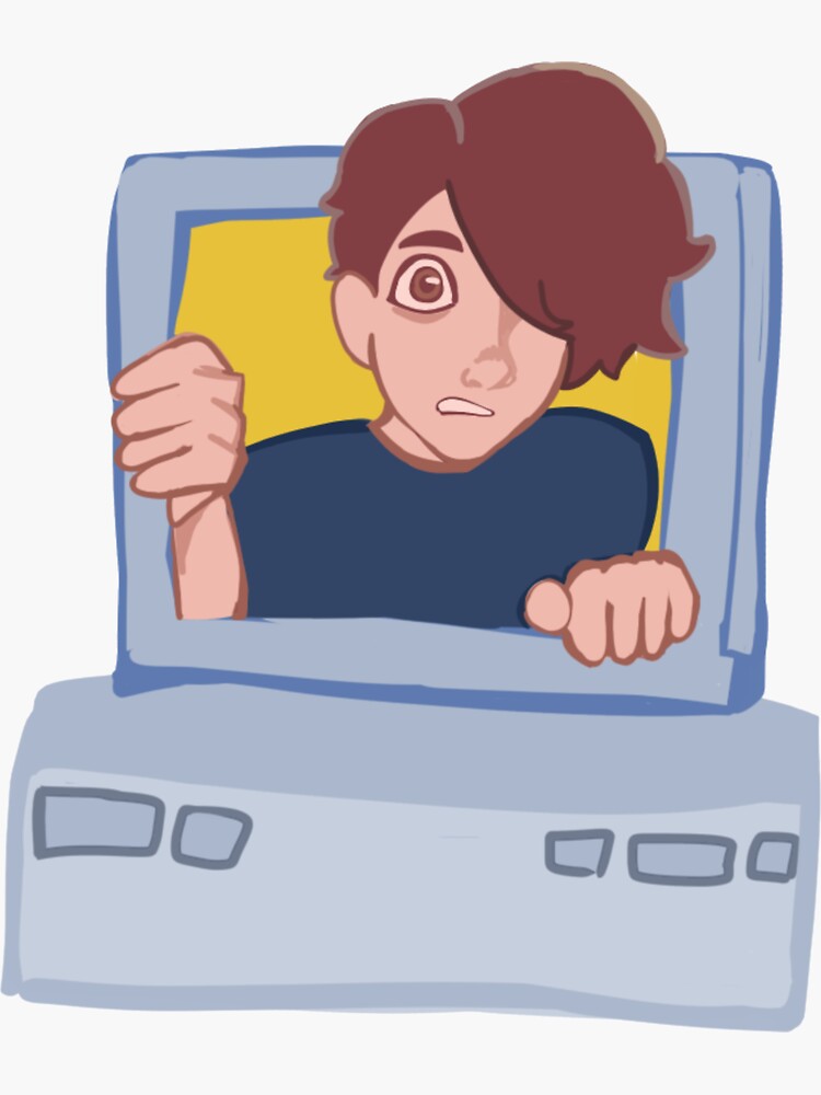 "Wilbur Soot Computer" Sticker for Sale by number8friends | Redbubble