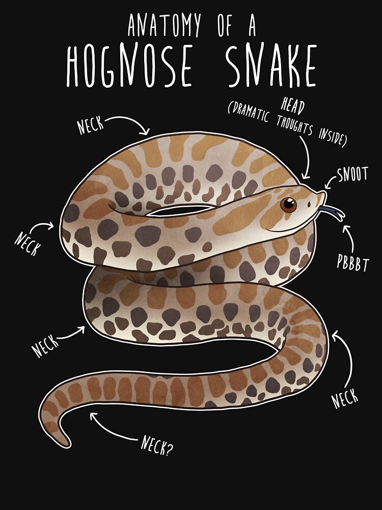 "Anatomy of a Hognose Snake" Classic T-Shirt for Sale by Psitta | Redbubble