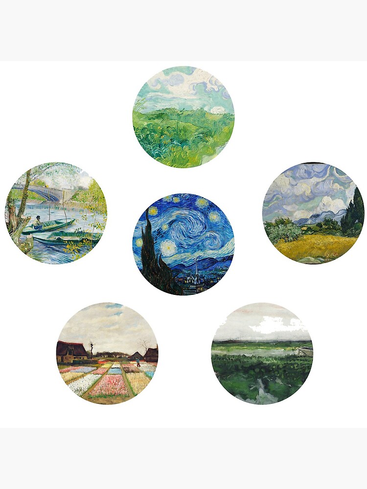 Póster «Juego de pegatinas de pinturas de Vincent Van Gogh» de 11ara ...