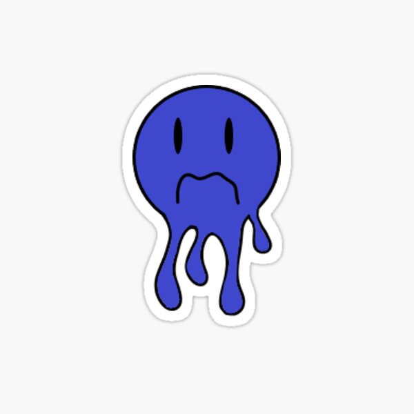 "Melting Sad Face" Sticker by emmagks | Redbubble