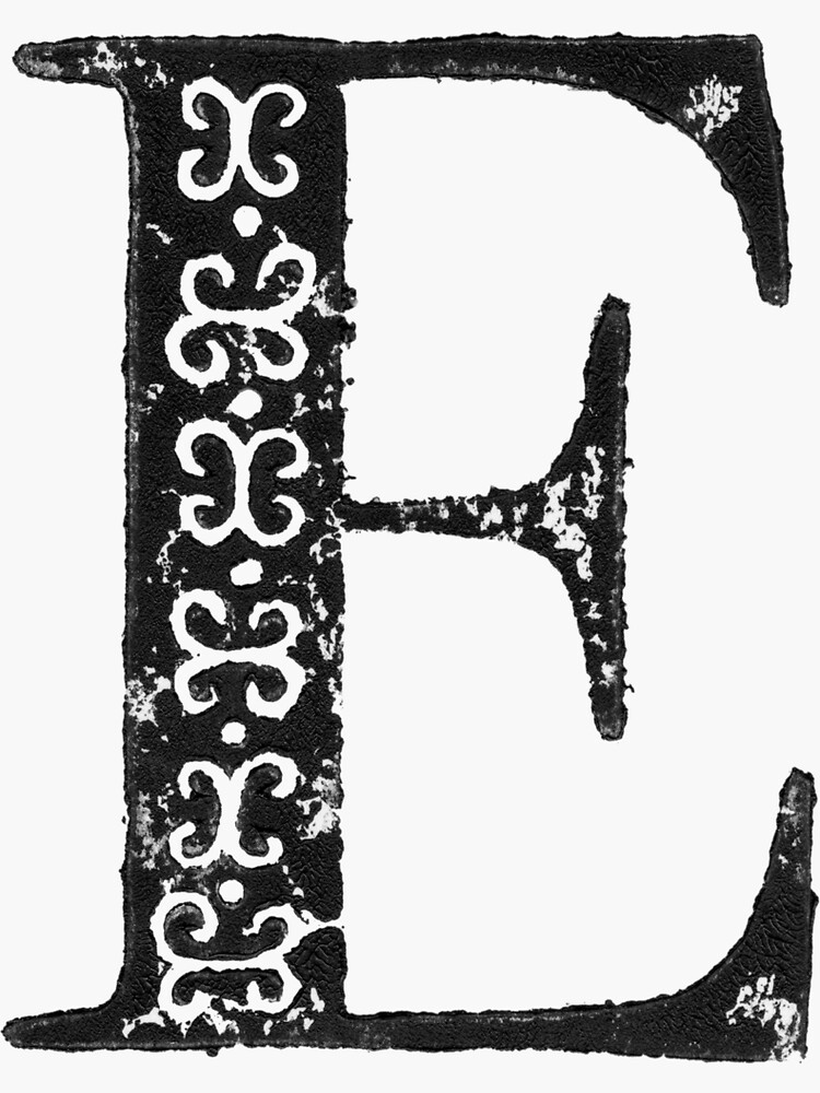 "Serif Stamp Type - Letter E" Sticker for Sale by seeback | Redbubble
