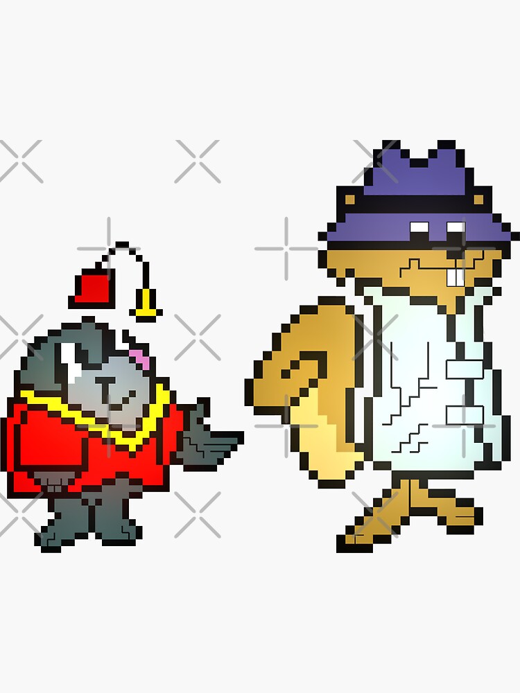 "Secret Squirrel & Morocco Mole - Pixel Art" Sticker for Sale by Iceyuk ...