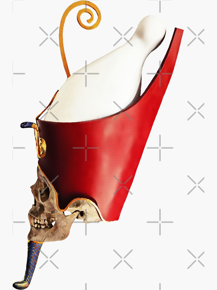 "Skull in the Peshent crown" Sticker for Sale by DotorEaon | Redbubble