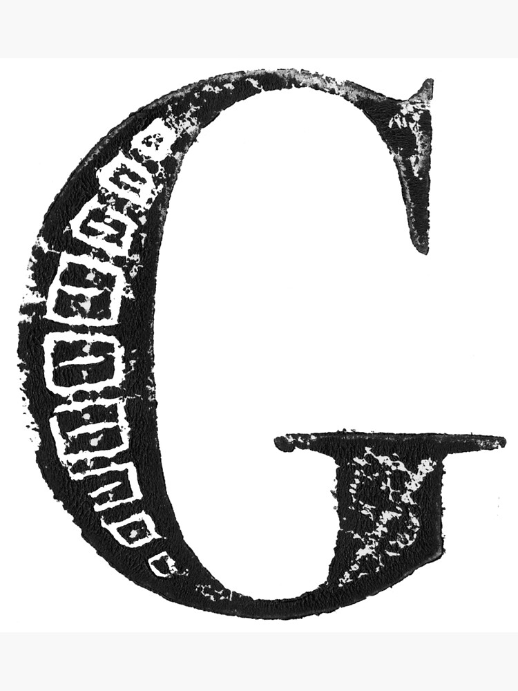 "Serif Stamp Type - Letter G" Art Print for Sale by seeback | Redbubble