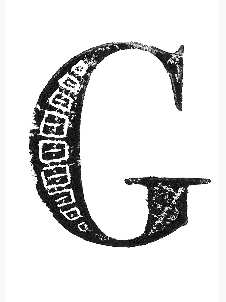 "Serif Stamp Type - Letter G" Spiral Notebook for Sale by seeback ...