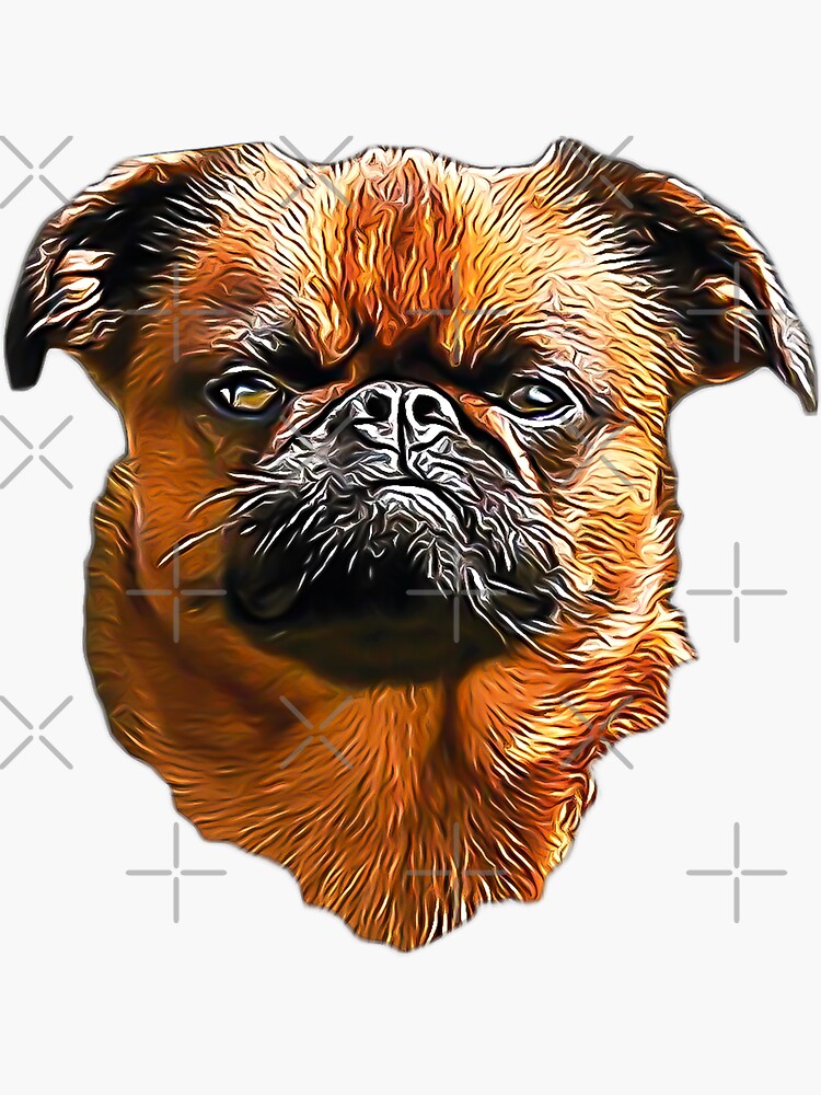 "Brussels Griffon Griffon Bruxellois (Smooth)" Sticker for Sale by ...