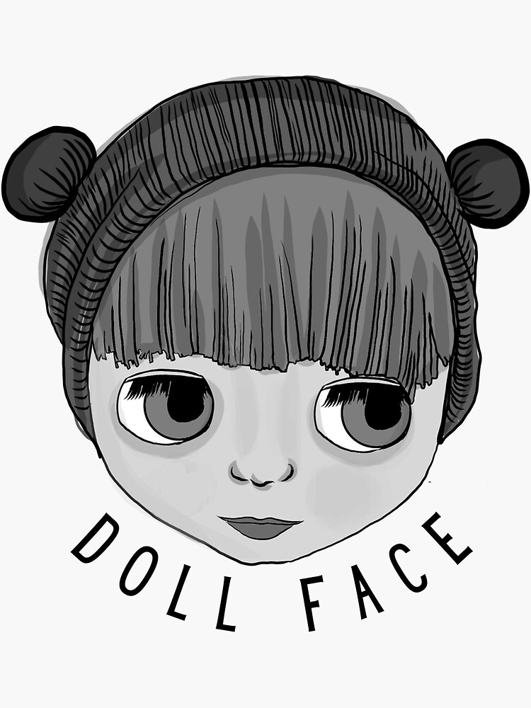 "Doll Face" Sticker for Sale by callmemorbid | Redbubble