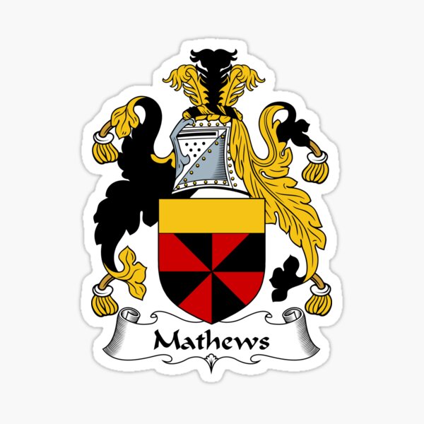 "Mathews Coat of Arms / Mathews Family Crest" Sticker for Sale by ...