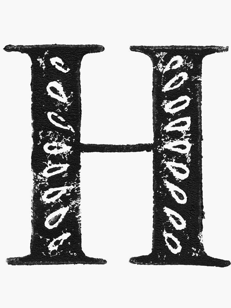 "Serif Stamp Type - Letter H" Sticker for Sale by seeback | Redbubble