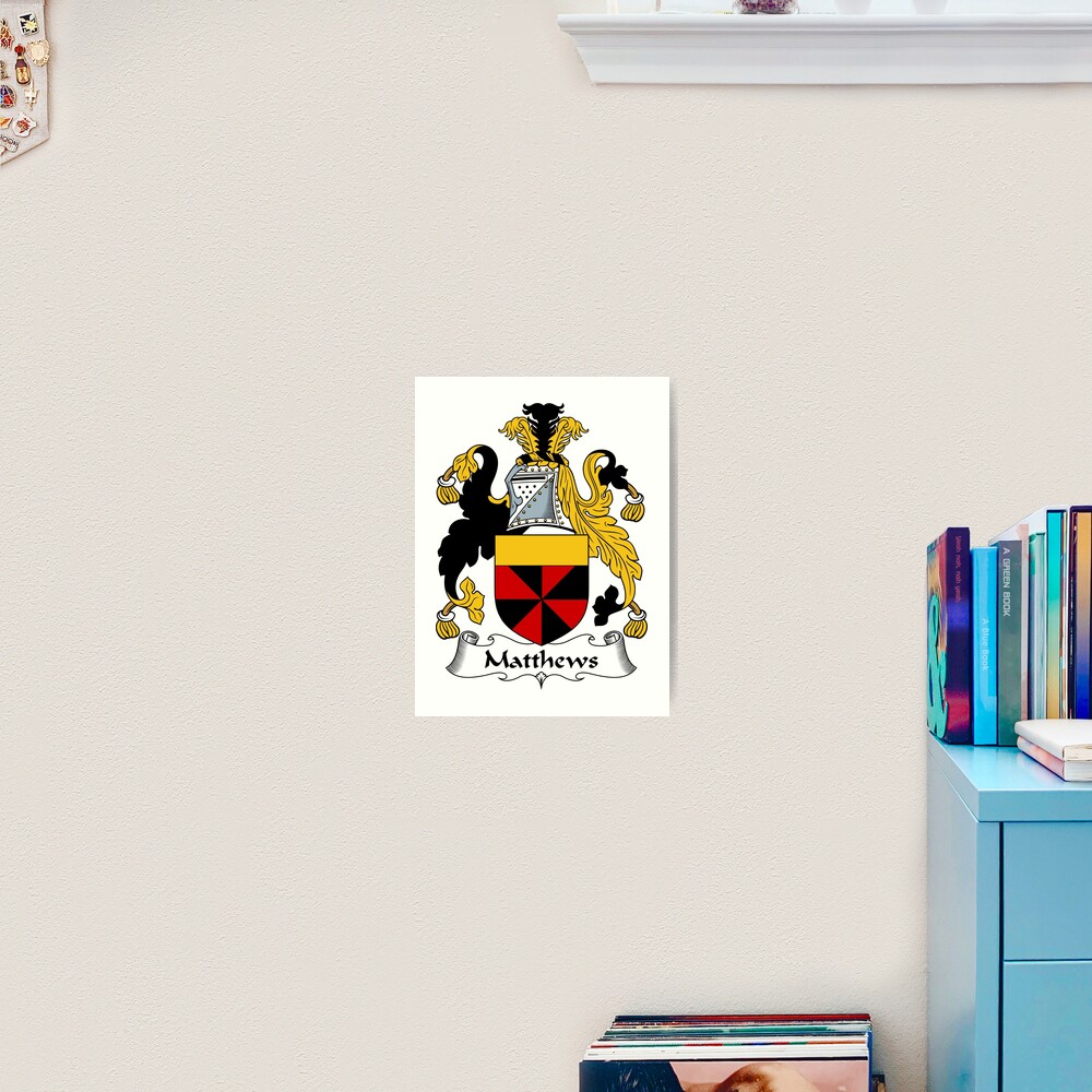 "Matthews Coat of Arms / Matthews Family Crest" Art Print by ...