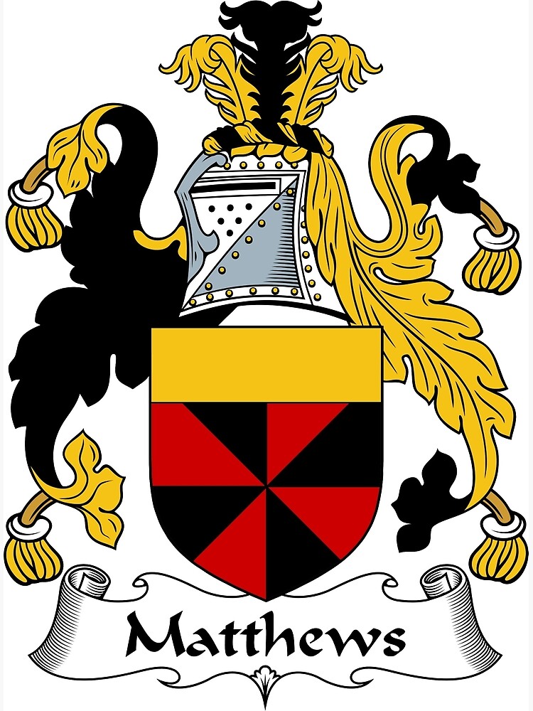 "Matthews Coat of Arms / Matthews Family Crest" Canvas Print for Sale ...