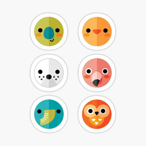 "Smiley Faces - Set 3" Sticker for Sale by daisy-beatrice | Redbubble