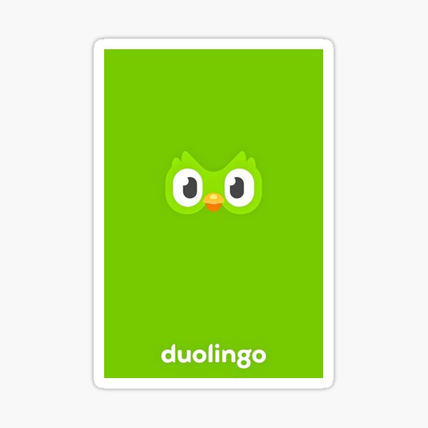 "Duolingo" Sticker for Sale by jaune-eclatant | Redbubble