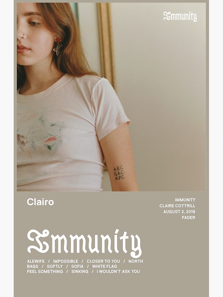 "Clairo - Immunity Album Art" Poster for Sale by czrk | Redbubble