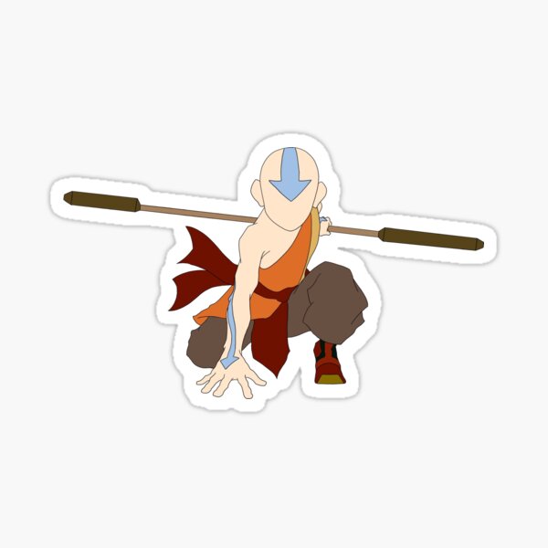 "Minimalistic Aang Drawing" Sticker for Sale by asherarts | Redbubble