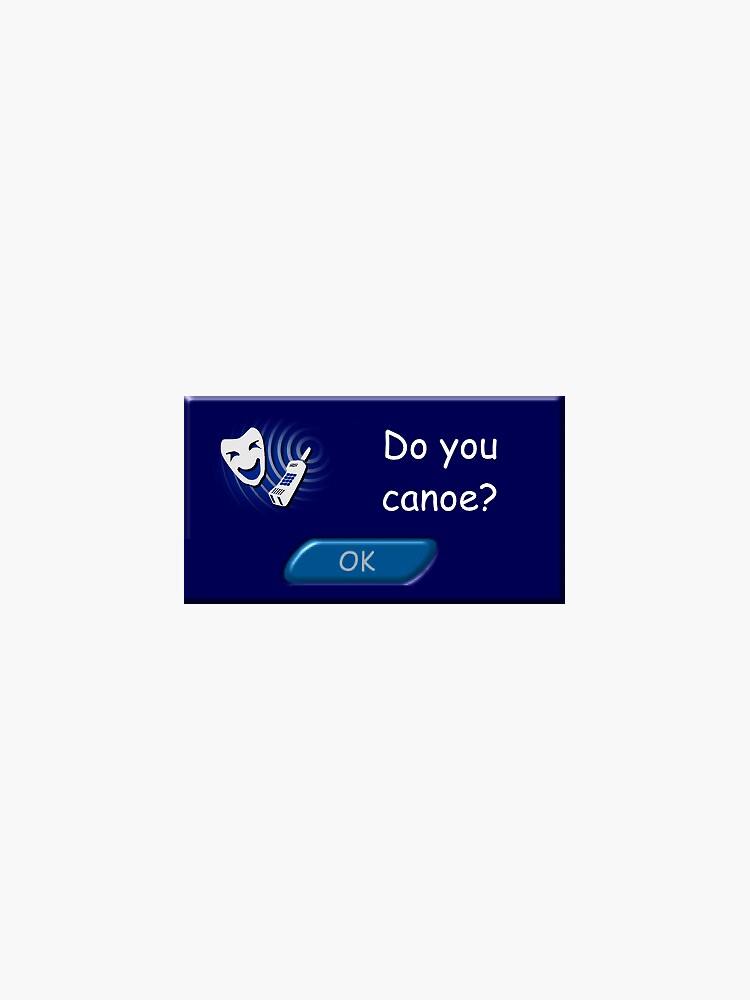 "The Sims 1 Do You Canoe Prank call" Sticker for Sale by Titowam ...