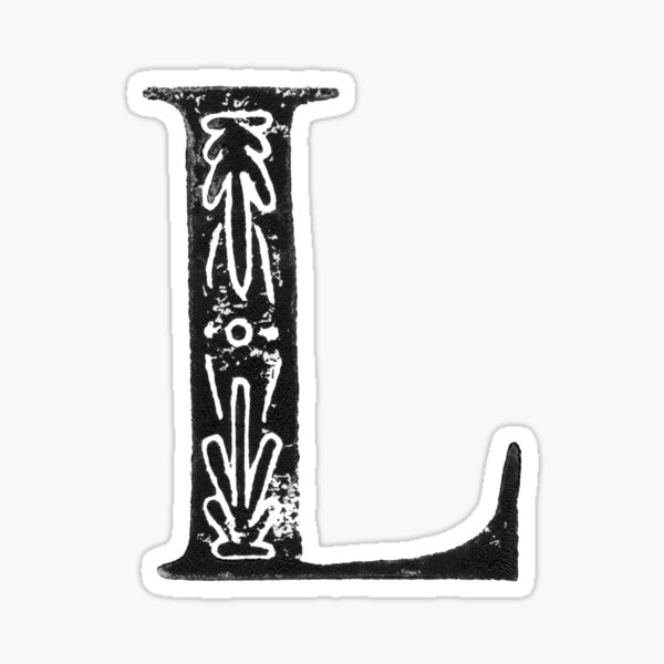 "Serif Stamp Type - Letter L" Sticker for Sale by seeback | Redbubble