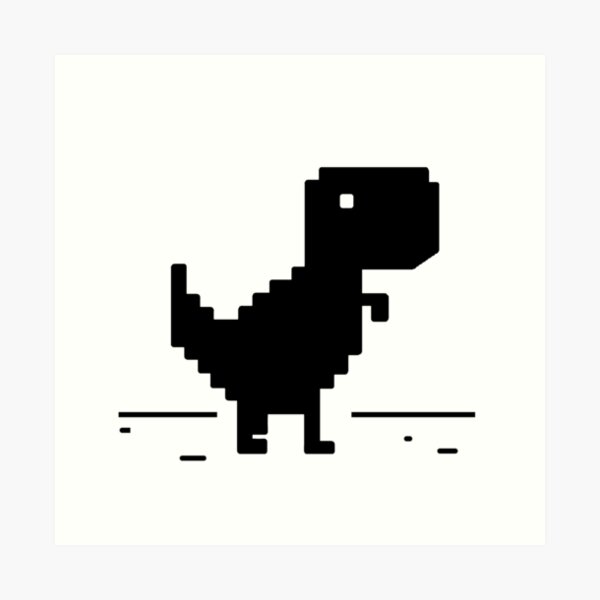 "Chrome dino" Art Print for Sale by pitipoy | Redbubble