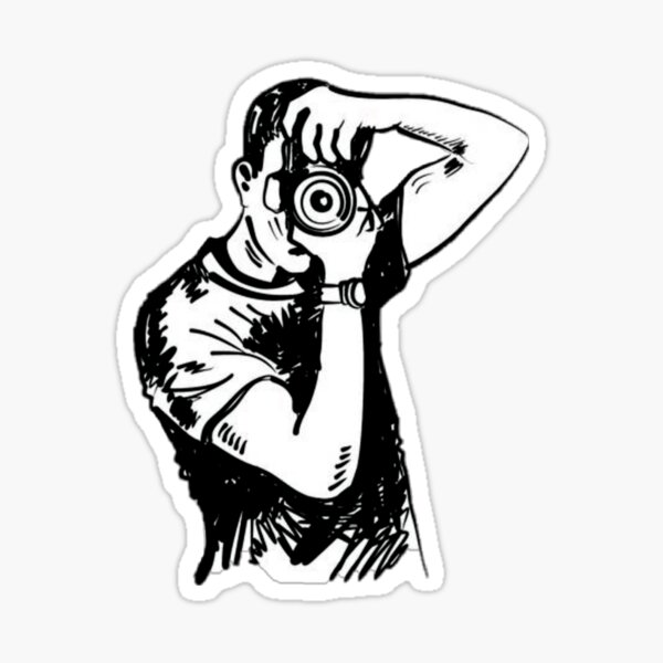 "om camera Cameraman" Sticker for Sale by Shubatdesigns | Redbubble