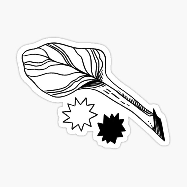 "Wacky Leaf" Sticker by permabunnyink | Redbubble
