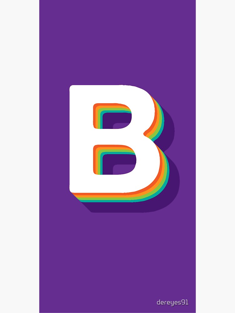 "rainbow letter B " Sticker for Sale by dereyes91 | Redbubble