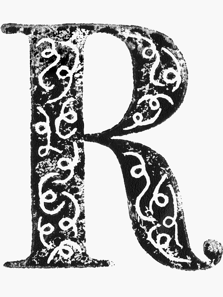 "Serif Stamp Type - Letter R" Sticker for Sale by seeback | Redbubble