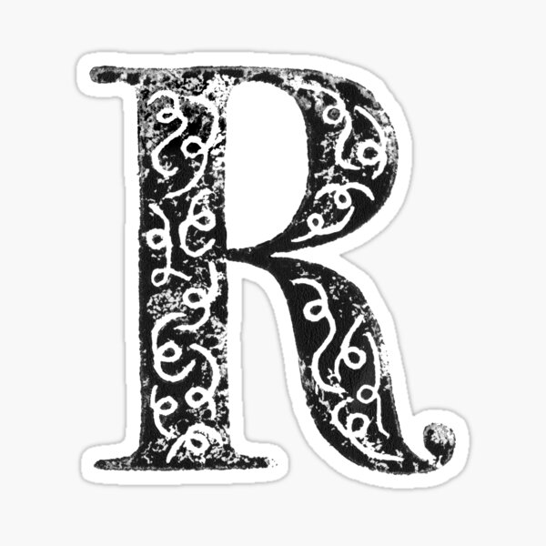 "Serif Stamp Type - Letter R" Sticker for Sale by seeback | Redbubble