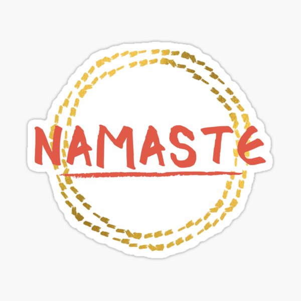 "Namaste" Sticker for Sale by kwbord | Redbubble