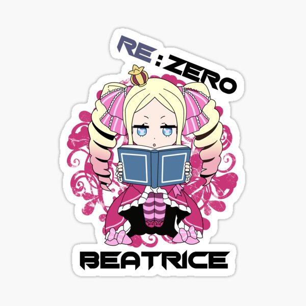 "Re Zero Cute Chibi Beatrice Reading" Sticker for Sale by oneskyoneland ...