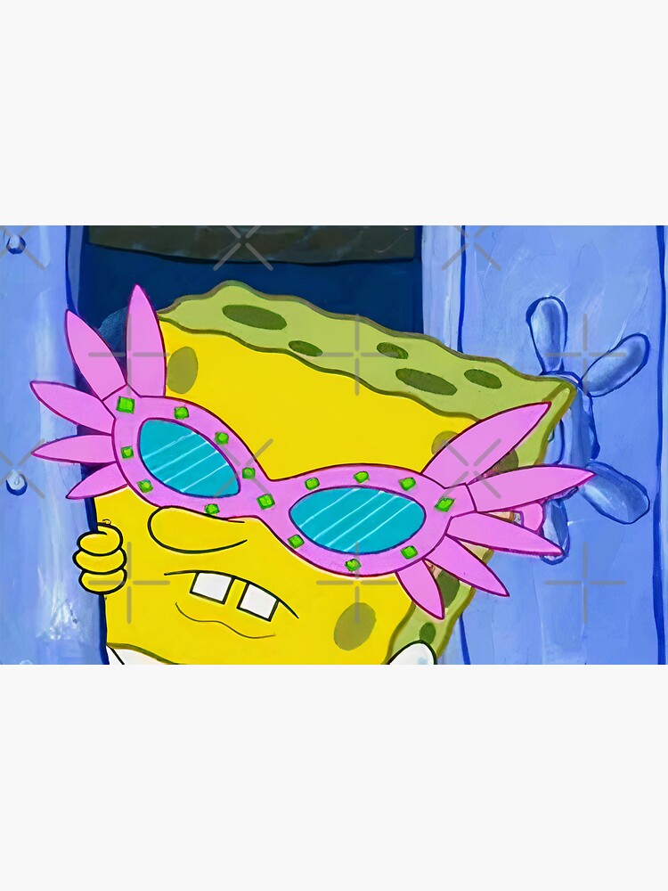 Pegatina «bob Esponja En Gafas Rosas Bob Esponja Meme De