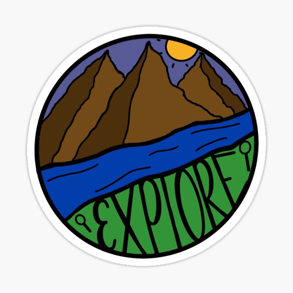 "Explore" Sticker by katiejones53 | Redbubble