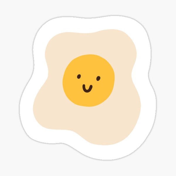 "Smiley Eggy Boi Cute Egg Illustration" Sticker for Sale by slstce ...