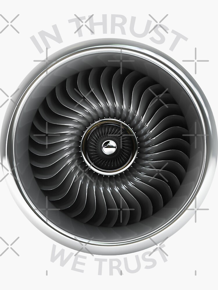 "In thrust we trust" Sticker by Joel-Designs | Redbubble